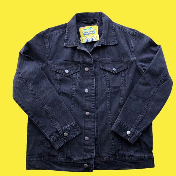 Nickelodeon | Jackets & Coats | Spongebob Squarepants Denim Black ...